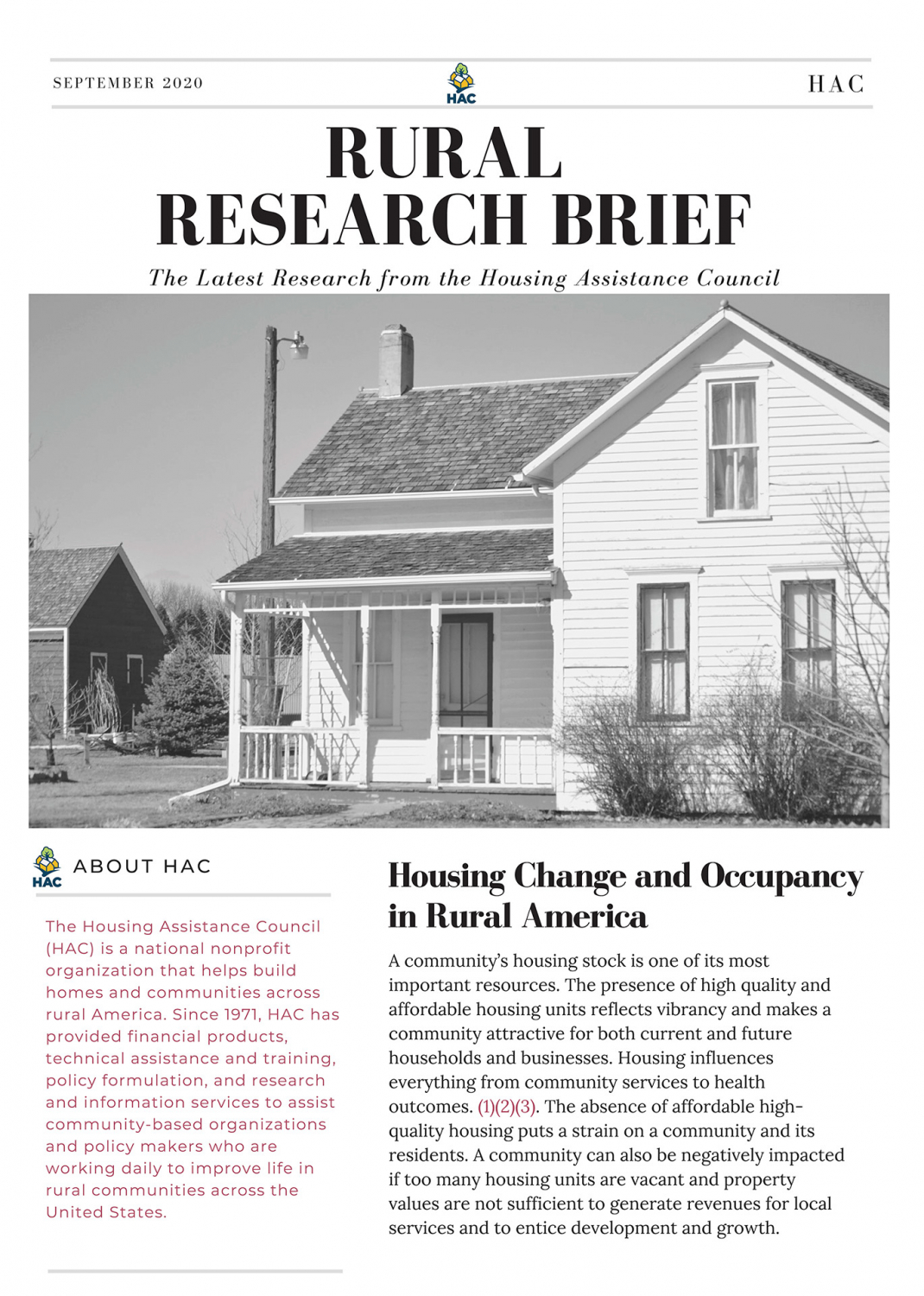 Rural Research Briefs - Housing Assistance Council