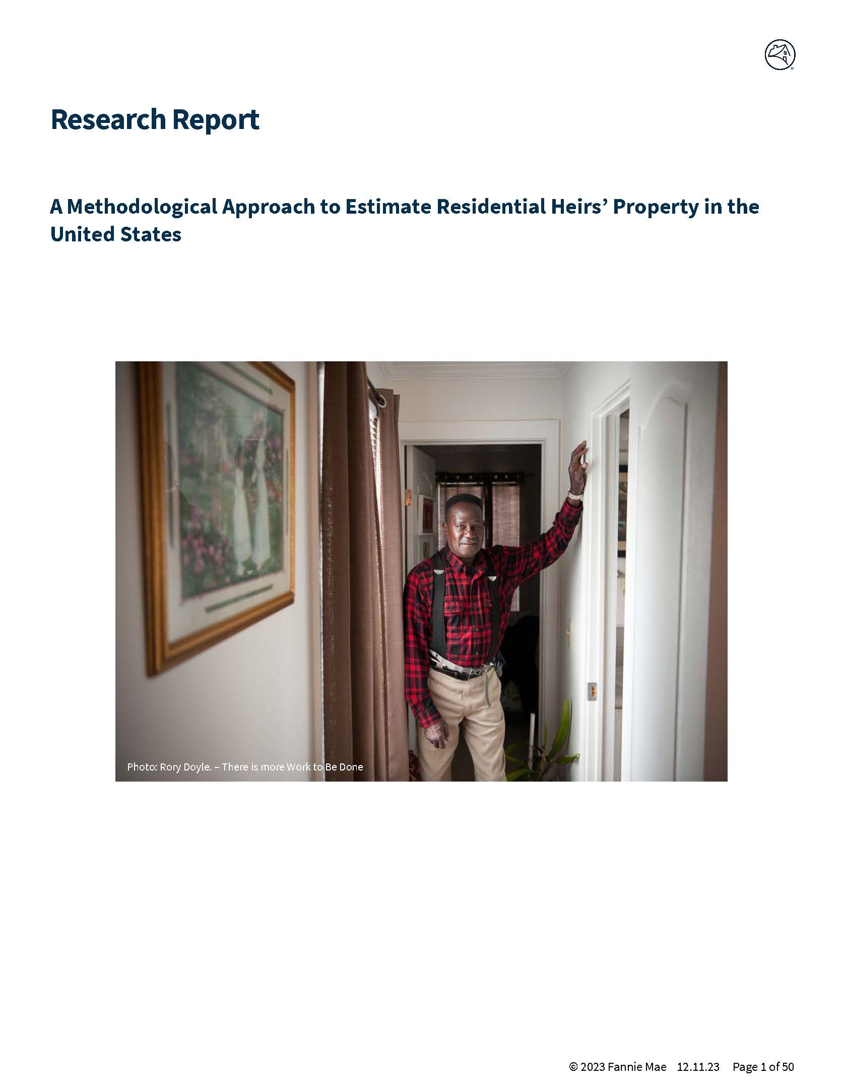 A Methodological Approach to Estimate Residential Heirs’ Property in ...